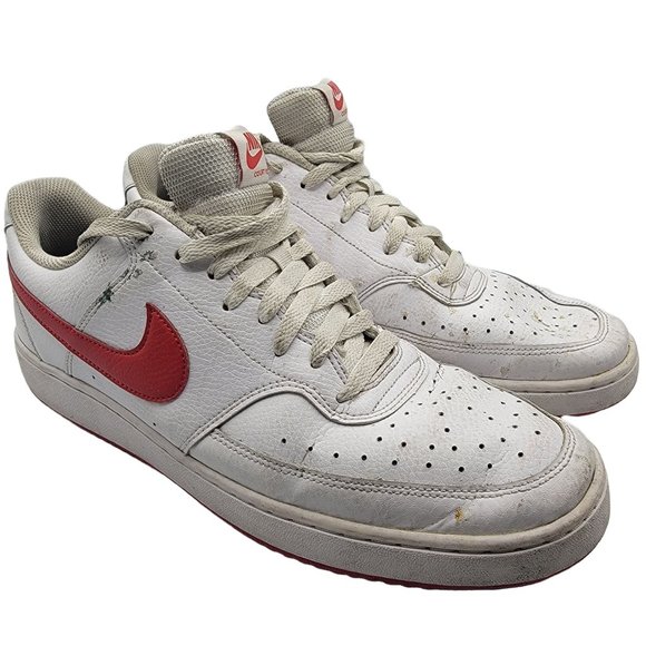 Nike | Shoes | Nike Court Vision Low Mens Size 2 White University Red ...